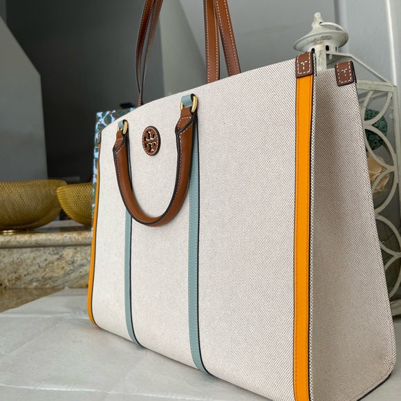 Tory Burch | Bags | New Tory Burch Blake Canvas Jumbo Tote | Poshmark
